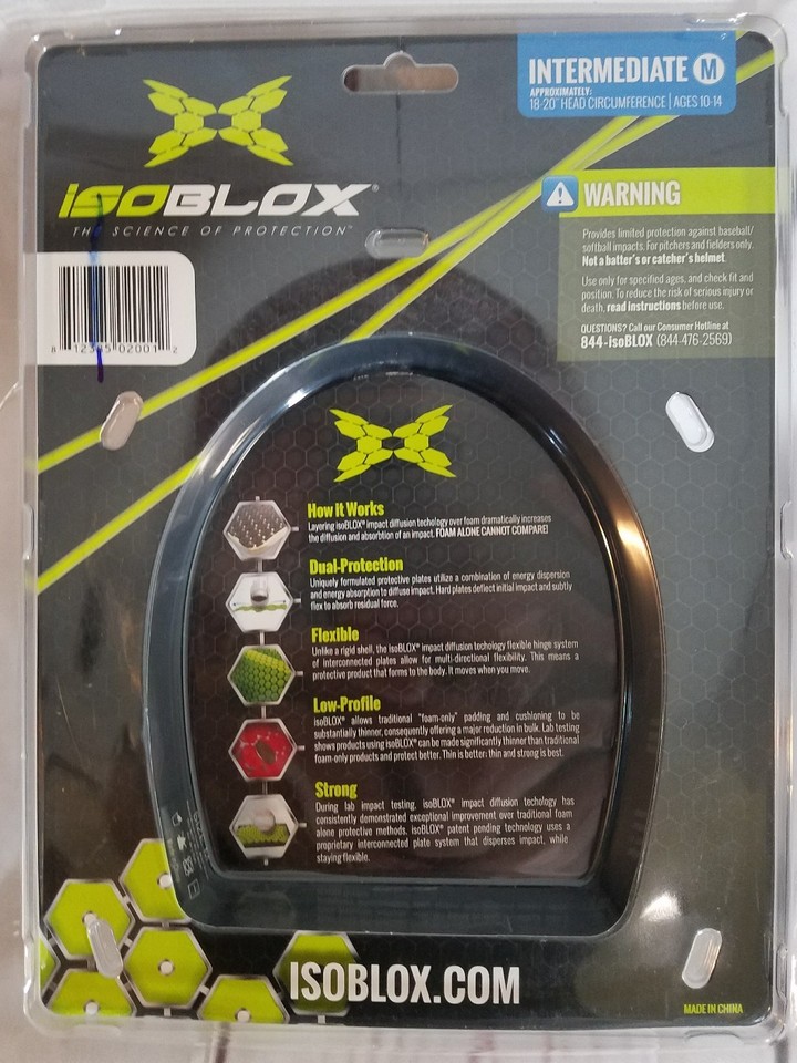 Isoblox Skull Cap Impact Protection Intermediate Medium 18-20" head ...