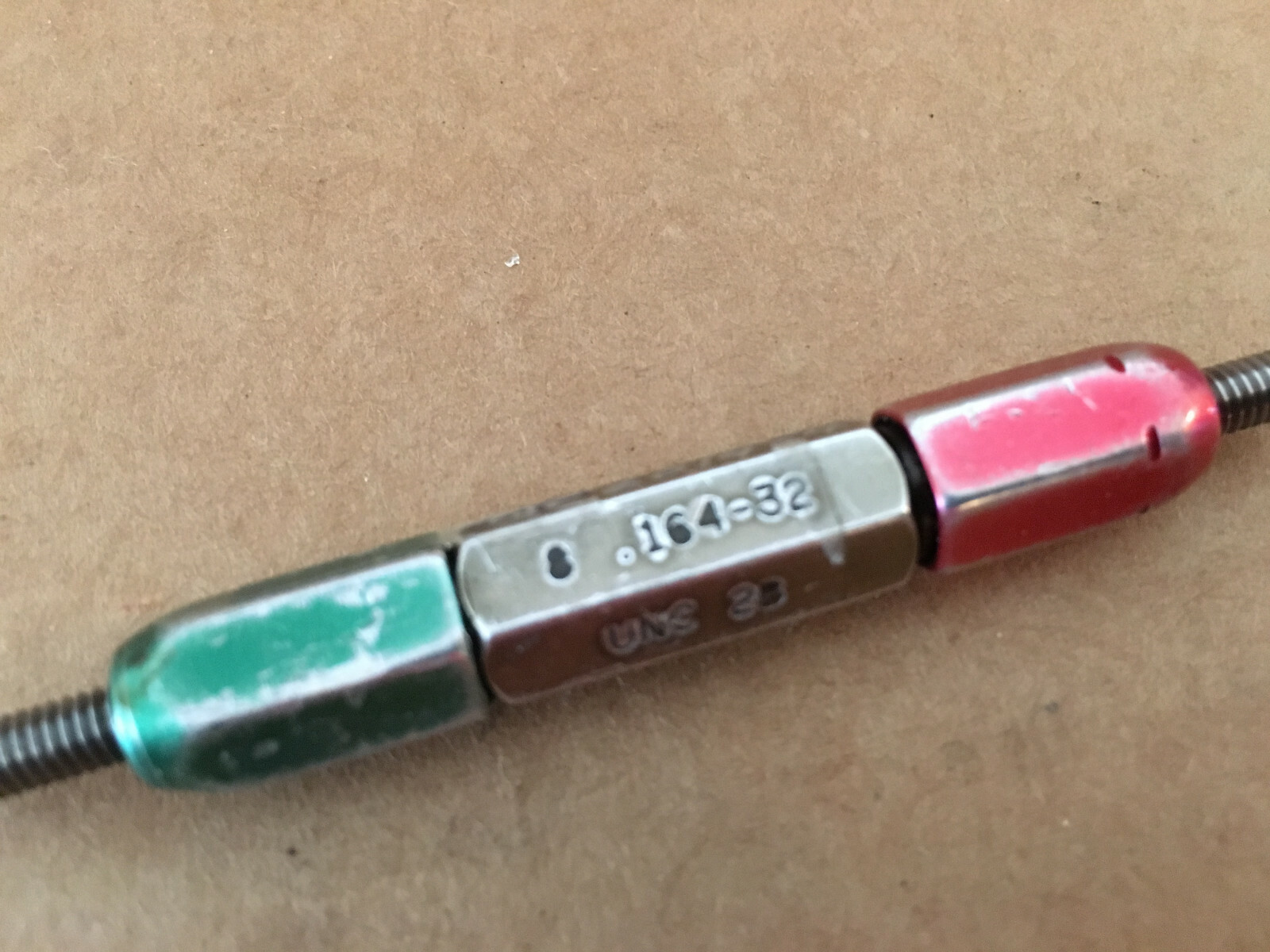 ALAMEDA 8 .164-32 UNC 2B THREAD SET PLUG GAGE GO HI P.D.'S = .1437 ...