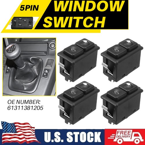 4Pcs Illuminated Power Window Switch For BMW E23 E24 E28 E30 ...