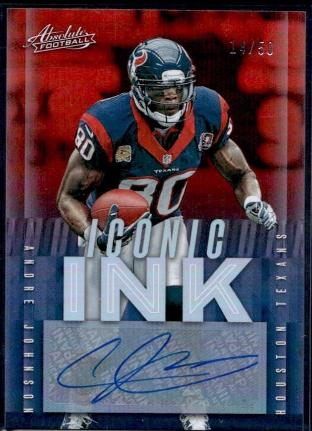 2023 Panini Absolute - Iconic Ink Andre Johnson #II-AJ Orange /50 (AU ...