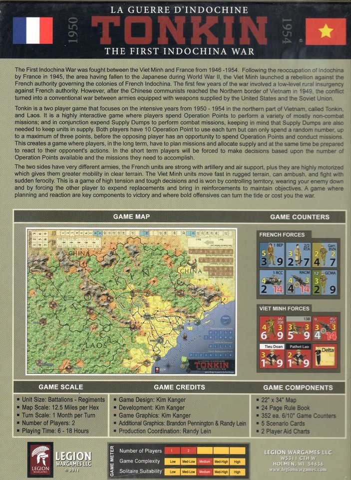 Tonkin The First Indochina War board game (Legion Games) | eBay