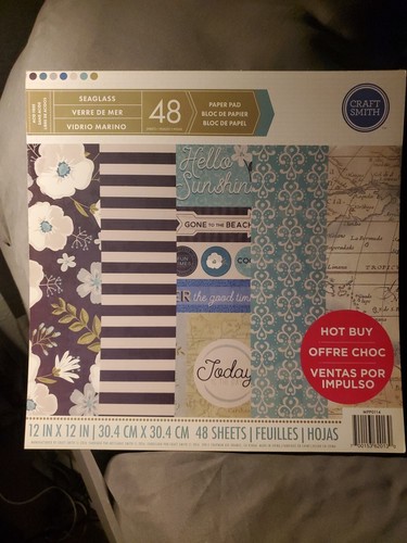 Seaglass By Craft Smith 12 X 12 Paper Pad~48 sheets 700153649322| eBay