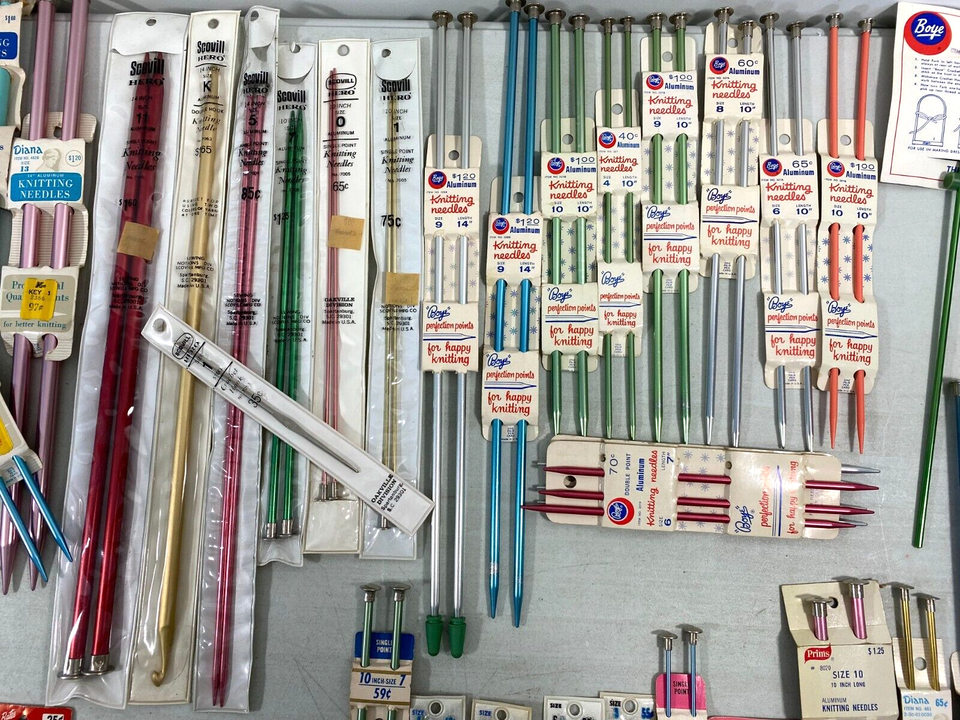 Lot of 54 Vintage Knitting Needles, Cable Stitch Holders, More ALL NEW ...