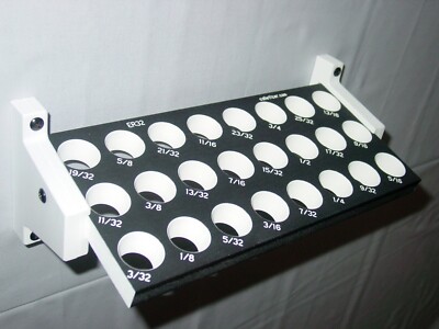 ER32 Inch 24 Hole Collet Rack engraved sizes, Wall Organizer Set Holder ...
