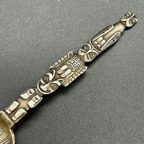 Indian Alaska Totem Pole Olympic Mts from Seattle Sterling Silver ...