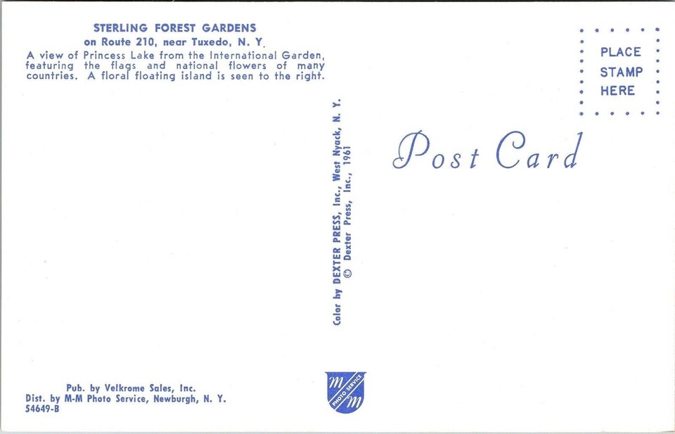 Sterling Forest Gardens Route 210 Near Tuxedo New York Ny Garden Vtg ...