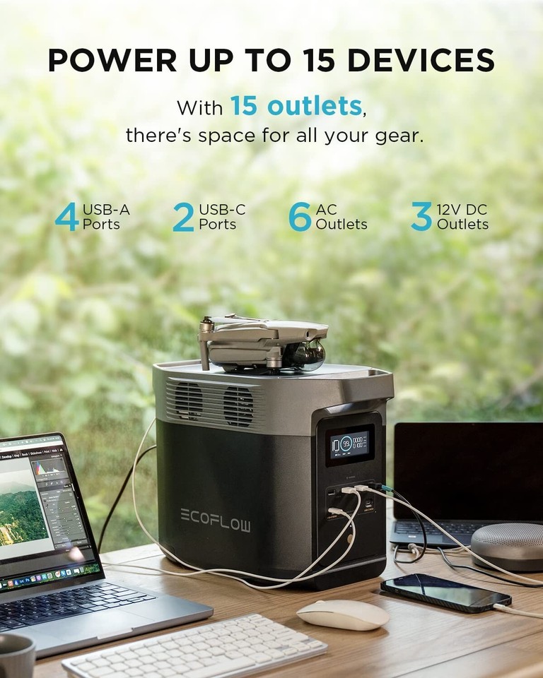 EcoFlow DELTA 2 Portable Power Station 1024Wh Certified Refurbished ...