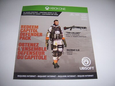 Tom Clancy's The Division 2 Capitol Defender Pack Code DLC for Xbox One ...