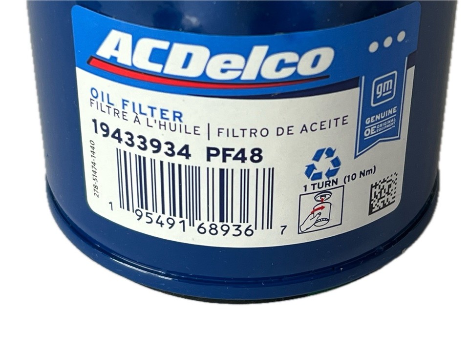 6 Lot of Genuine AC Delco GM Automobile Engine Oil Filter PF48 ...