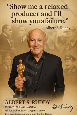 Albert S. Ruddy "Show Me a Relaxed Producer and I'll Show You a Failure" Poster | eBay