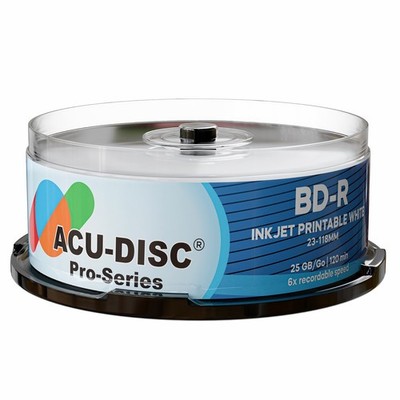 50 Pack ACU-DISC Blu Ray 6x Inkjet Printable Blank discs BDR BD-R 25GB ...