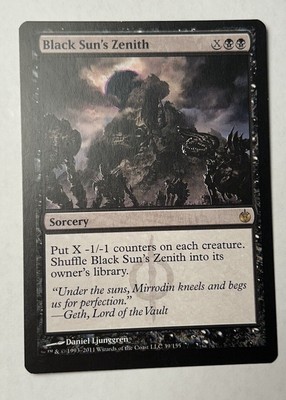 Black Sun's Zenith Mirrodin Besieged MTG Magic The Gathering Black ...