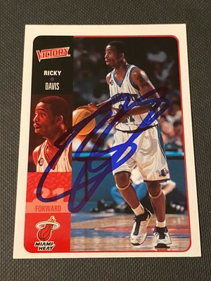 Ricky Davis Signed 2000-01 UD Victory Card Auto Miami Heat NBA ...