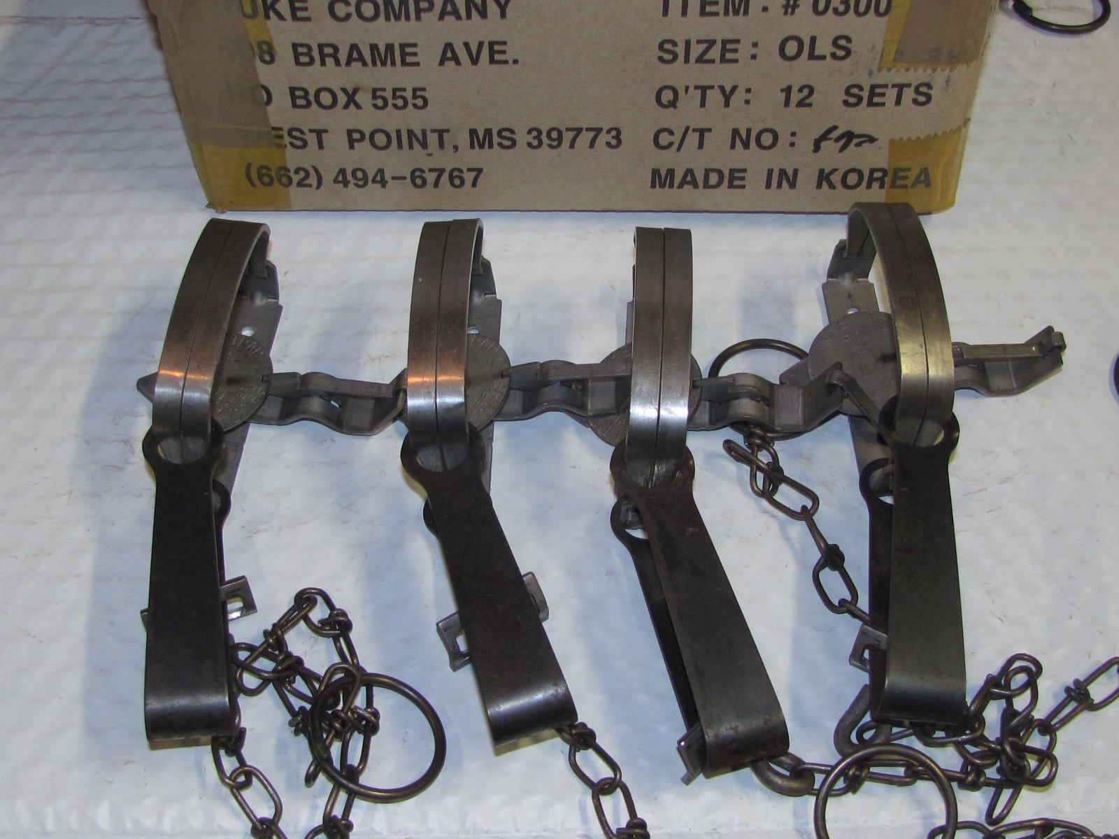 4 Duke # 0 Long Spring Foothold Traps Mink Muskrat Gopher Trapping 0300 ...