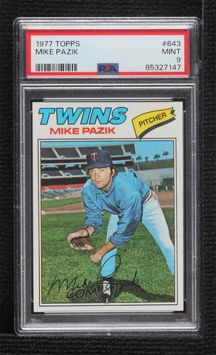 1977 Topps Mike Pazik #643 PSA 9 MINT | eBay
