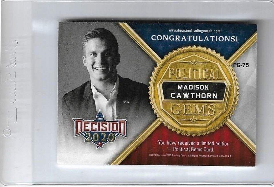 RARE 2020 DECISION RAINBOW MADISON CAWTHORN "GEMS" CARD #PG-75 ~ 5/5 N ...