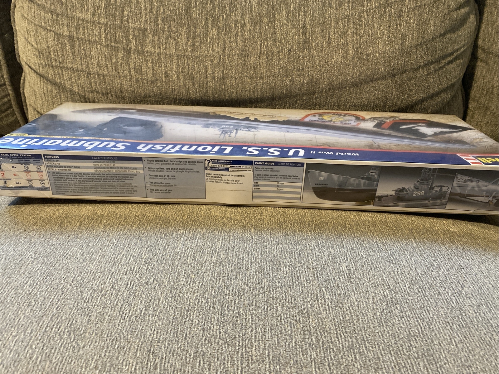 Revell USS Lionfish WWII Submarine 1 180th Scale Plastic Model Kit Bags ...