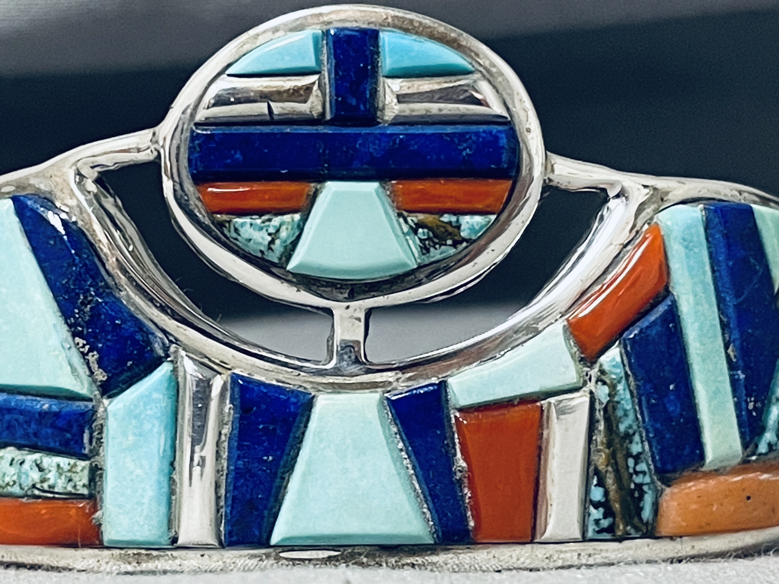 CHARLES CHEE VINTAGE NAVAJO TURQUOISE INLAY STERLING … - Gem