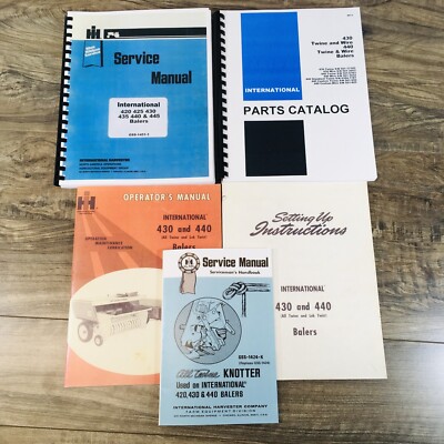 International 430 440 Baler Service Parts Operators Knotter Repair ...