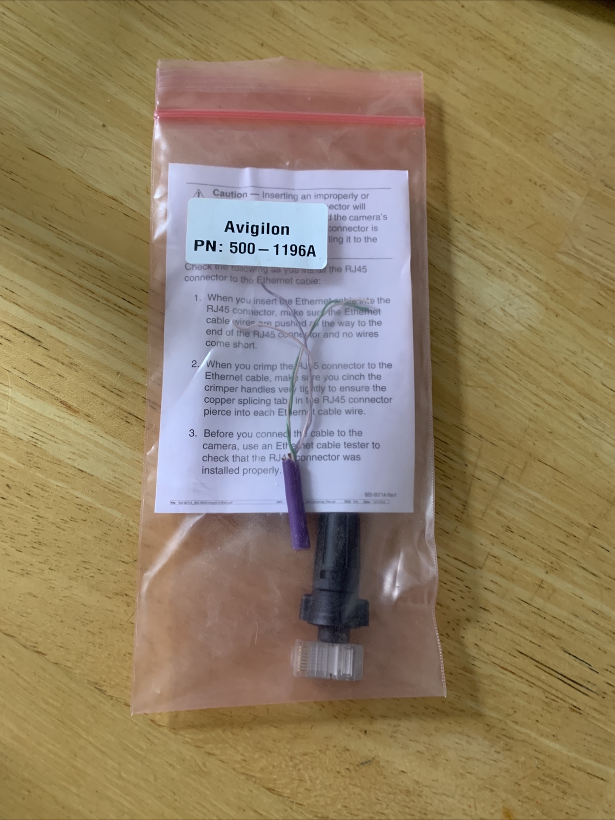 5 Avigilon 500-1196A Cable Accessory For H4 Fish Eye Security Camera ...