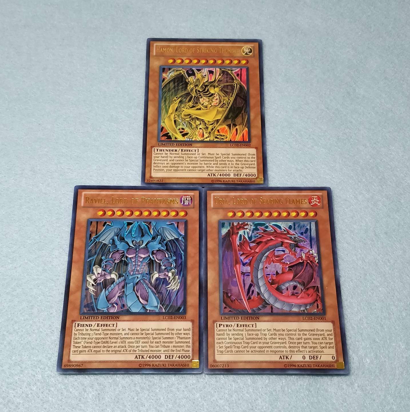 Yugioh GX Sacred Beast Egyptian God Cards Raviel Uria Hamon Ultr **HOT ...
