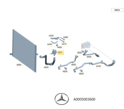 Original Mercedes-Benz A0005003600 Water Pump W177 V177 W247 W205 W206 ...