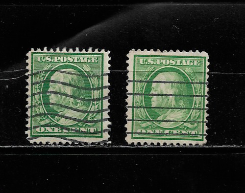 USA 1909 Benjamin Franklin One Cent Green 2x Used Stamp 13-203 | eBay