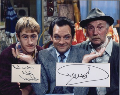 DAVID JASON & NICHOLAS LYNDHURST Signed 10x8 Photo Display ONLY FOOLS ...