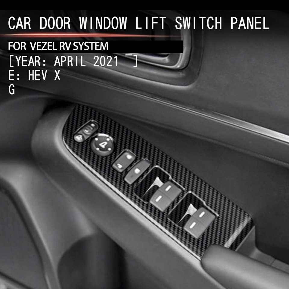 Carbon Fiber Window Glass Lift Button Trim Cover Door Armrest Panel7555 ...