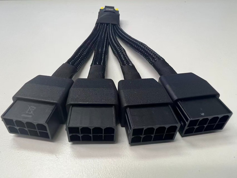 MSI Original 12VHPWR 16Pin to 4x8Pin PCIe GPU Cable for RTX4090 4080 ...