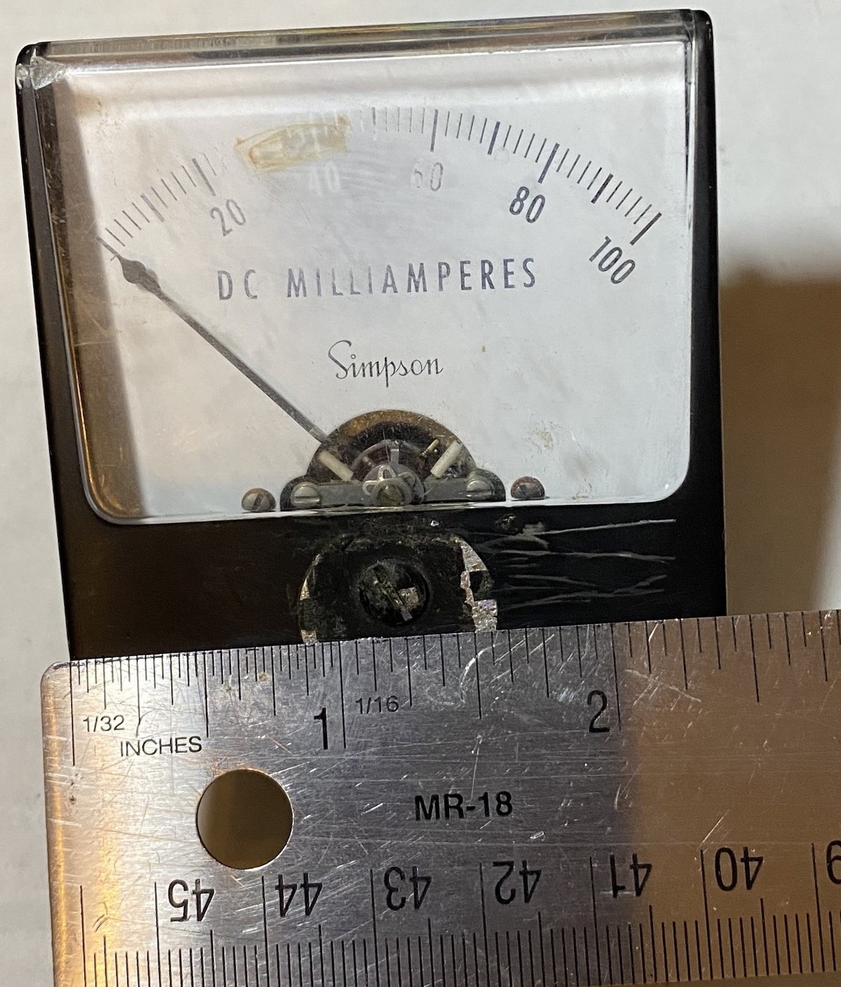 Vintage Simpson Panel Meter 0-100 DC MILLIAMPERES | eBay