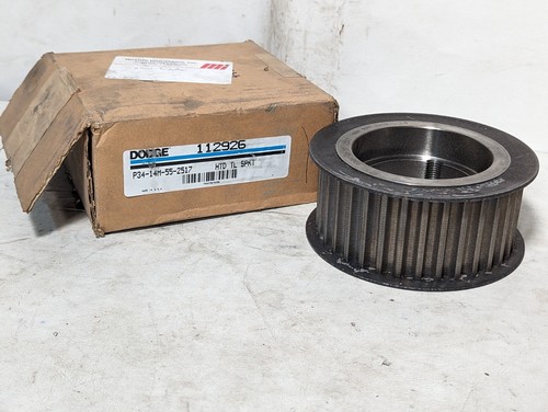 Dodge 112926 High Torque Drive Belt Sprocket, P34-14M-55-2517, 14mm ...