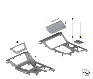Original BMW F10 F11 Cover Ashtray Black 51169206373 for sale online ...