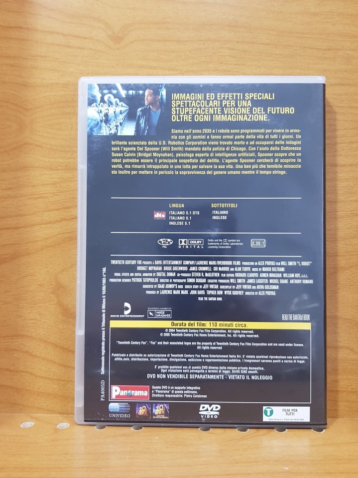 87463 DVD - IO ROBOT - Will Smith, Bridget Moynahan, Bruce Greenwoo | eBay