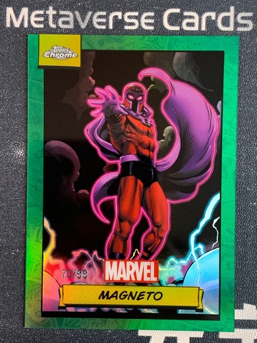 2024 Topps Chrome Marvel Green Refractor Magneto 70/99 | eBay