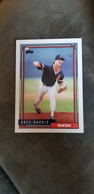 1992 Topps Baseball Card #468 Greg Harris - Boston Red Sox | eBay