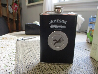 Jameson black barrel irish whiskey flask nwob low $$ stainless | eBay