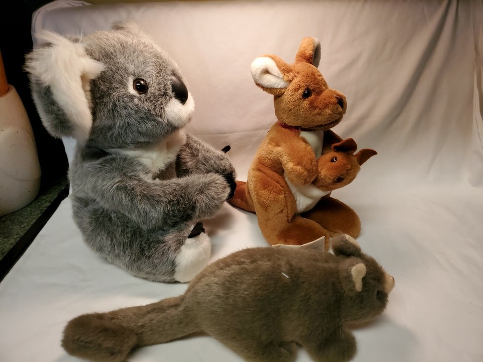 Australian KOALA BEAR and KANGAROO & Grab A Jumbuck Possum Plush Lot ...