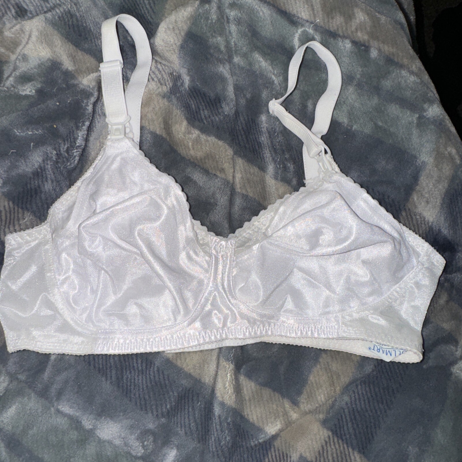 VINTAGE GELMART BRA! SIZE 34C White Wireless Nursing - Gem