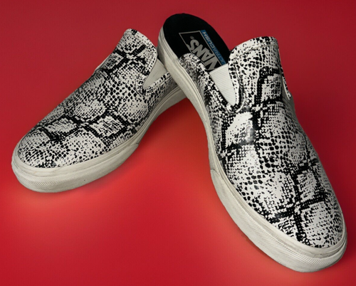Vans Ultracush Women's 8.5 Men's 7 Faux Snake Skin-Mules-Slip-On Shoes ...