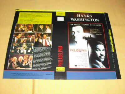 JAQUETTE VHS Philadelphia Tom Hanks Denzel Washington Jason Robards | eBay