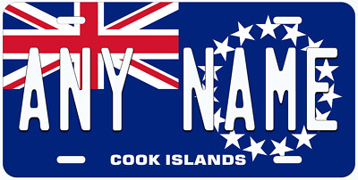 Cook Islands Flag Any Name Personalized Novelty Car License Plate | eBay