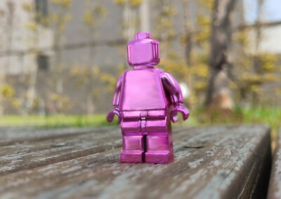 LEGO CHROME PINK AUTHENTIC CUSTOM HIGHEST QUALITY MONOCHROME MINIFIGURE ...
