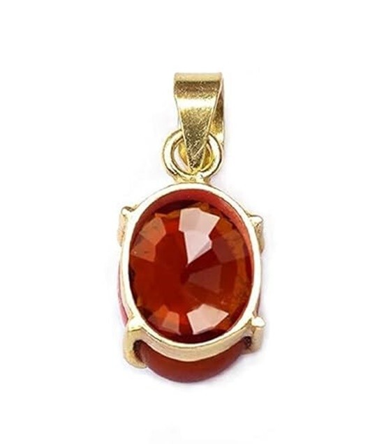 Certified 11.25 Ratti 10.50 Carat Natural Hessonite GOMED Stone Pendant ...