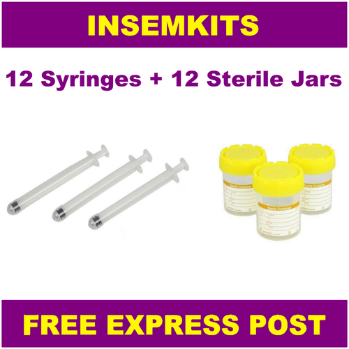 Home Insemination Kit- 12 Insemination Syringes + Sterile Cups FREE ...