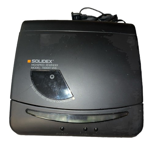 Solidex Model 7000XT Black VHS Rewinder Video Cassette 2-Way Tested And ...