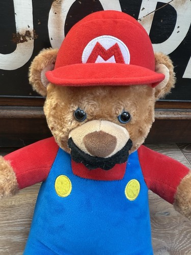 Super Mario Build-A-Bear Plush Toy Nintendo 2017 BAB Stamped Large 18 ...