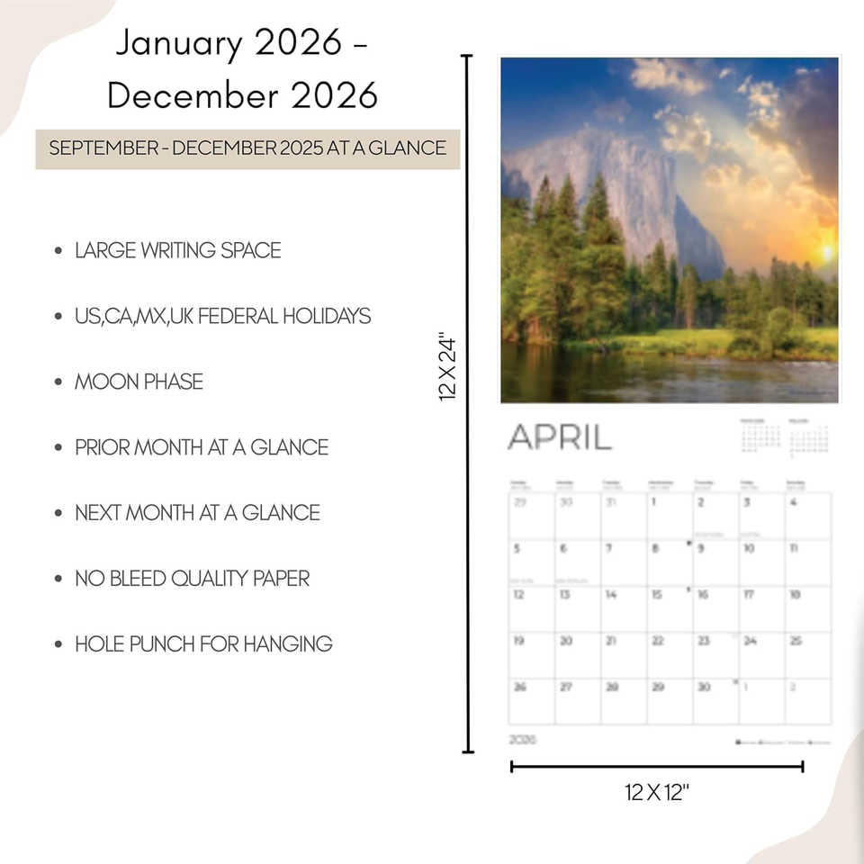 Bearded Men Wall Calendar 2026 | 12" x 24" Open | Hot Guy Calendar ...