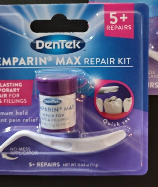 👀 🚨 NEW DenTek TEMPARIN MAX REPAIR KIT CAPS LOST FILLINGS MAXIMUM HOLD ...