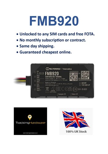 Teltonika FMB920 Car / Motorbike GPS Tracker Realtime Tracking Device ...